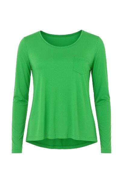 CONQUISTA Micromodal Cashmere Blend Long Sleeve Tee - Green