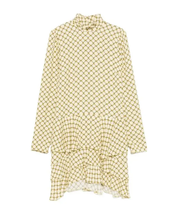 Elisabetta Franchi Monogram-print Midi Dress - Nude