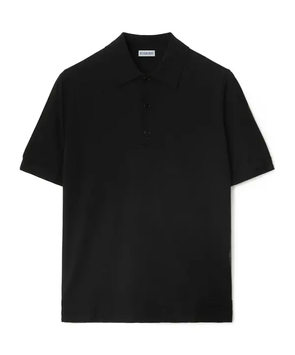 Burberry Cotton Polo Shirt - Black