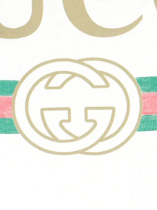 Gucci Oversized Cotton T-shirt With Retro Logo - White