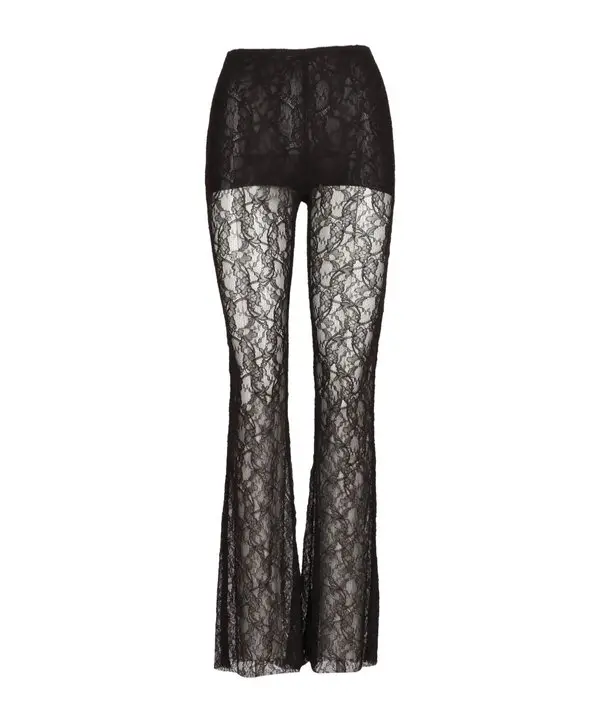 Philosophy Di Lorenzo Serafini Lace Detailed Flared Trousers - Black