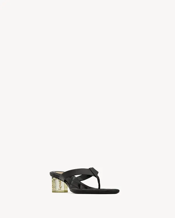 Saint Laurent Sip Sandals In Smooth Leather