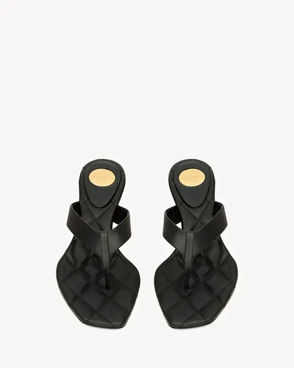 Saint Laurent Sip Sandals In Smooth Leather