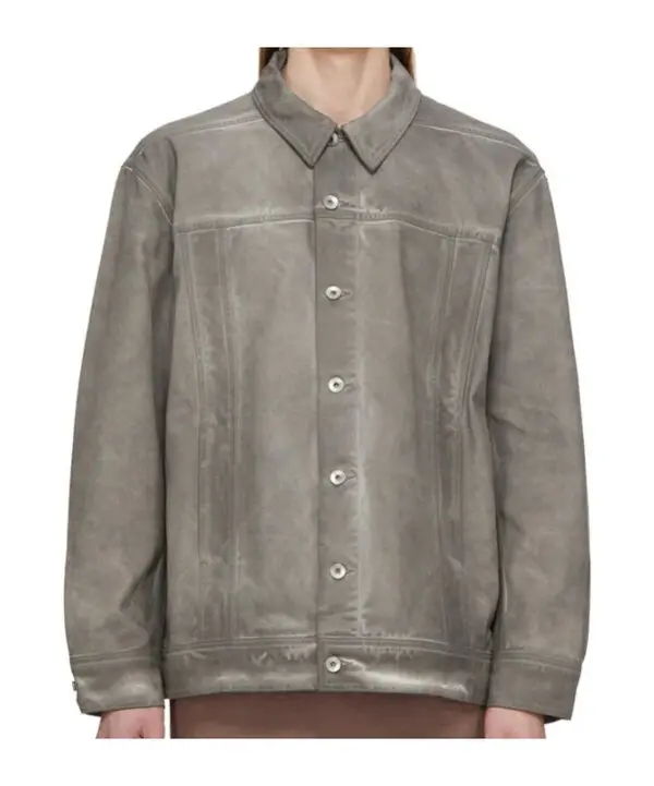 Rick Owens Long-sleeved Casual Jacket - Dark Gray