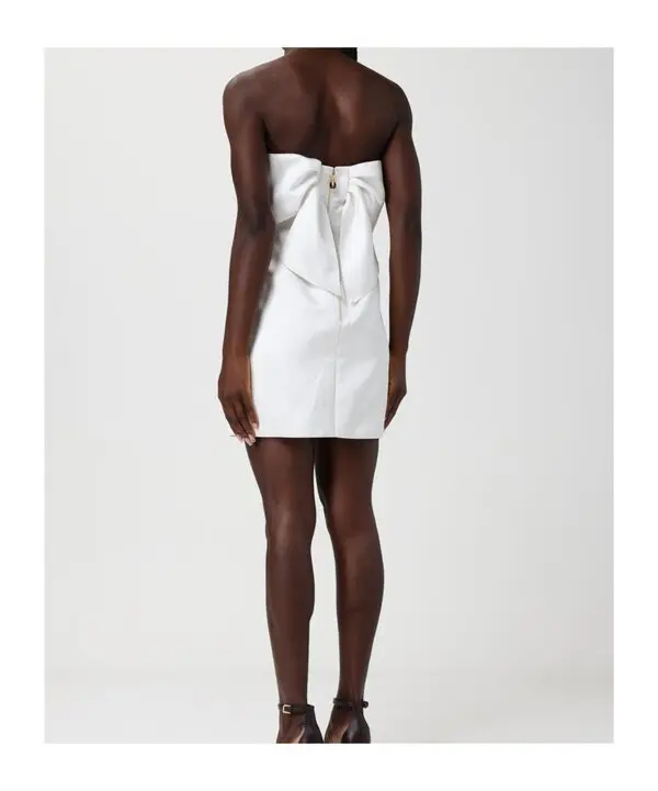 Elisabetta Franchi Strapless Mini Dress With Metallic Detail