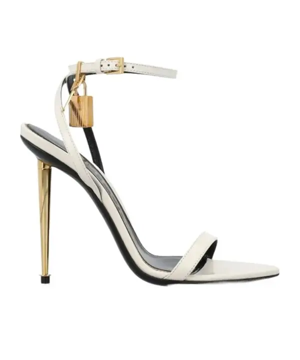 TOM FORD Buckled High-heeled Sandals - White