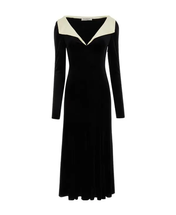 Philosophy Di Lorenzo Serafini V-neck Long-sleeved Dress - Black