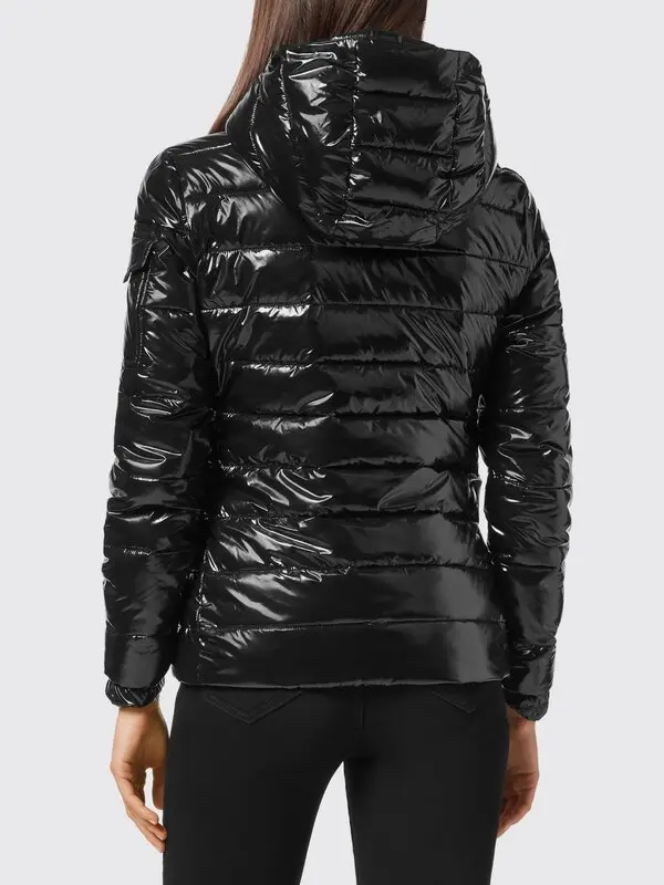Philipp Plein Slim Fit Quilted Nylon Short Puffer Jacket With Hexagon Logo