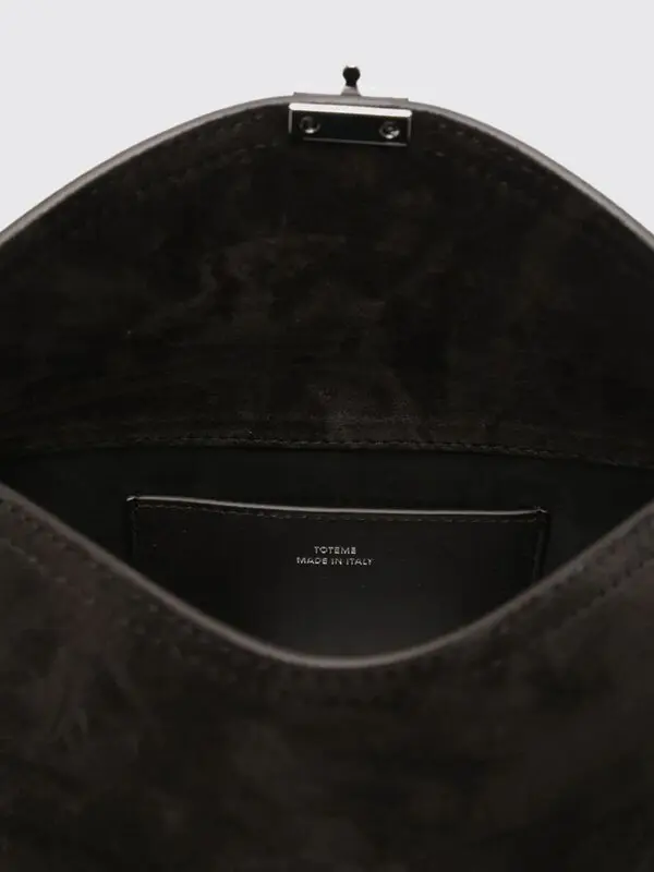 TOTEME T-lock Suede Shoulder Bag - Brown