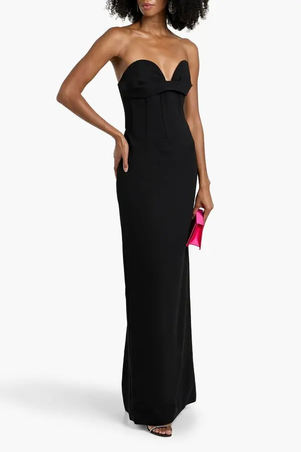 Magda Butrym Strapless Woolblend Crepe Gown