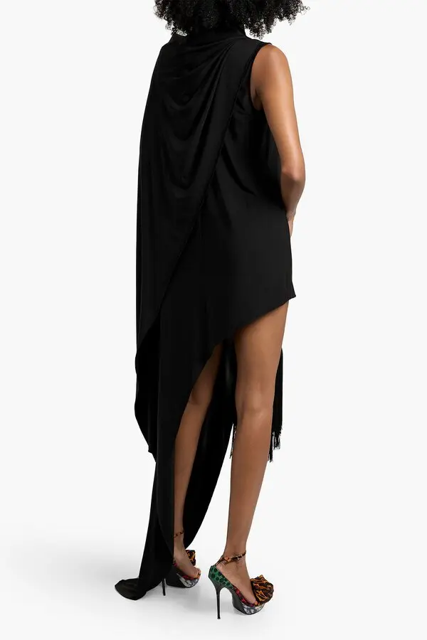 Magda Butrym Asymmetric Draped Stretchjersey Dress