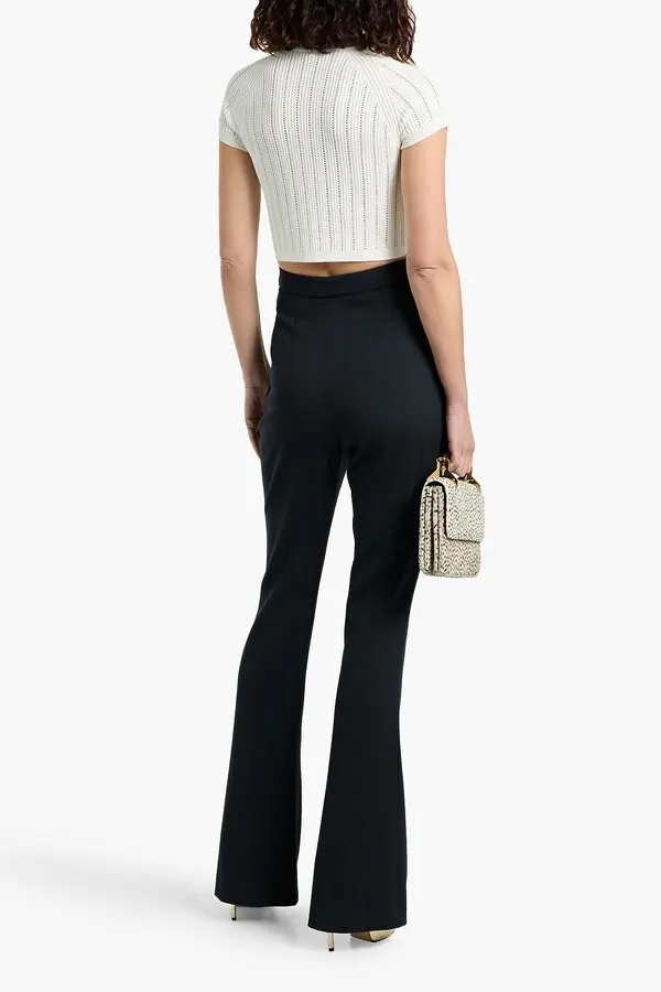 Balmain Cropped Pointelleknit Top