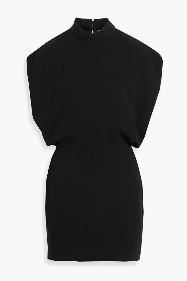 Max Mara Querce Cutout Satincrepe Mini Dress - Black