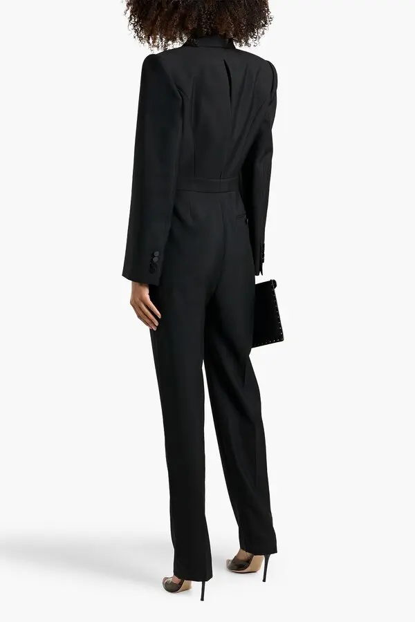 Alexander McQueen Satintrimmed Silkblend Jumpsuit