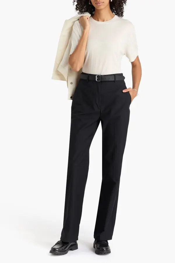 Theory Twill Straightleg Pants - Black