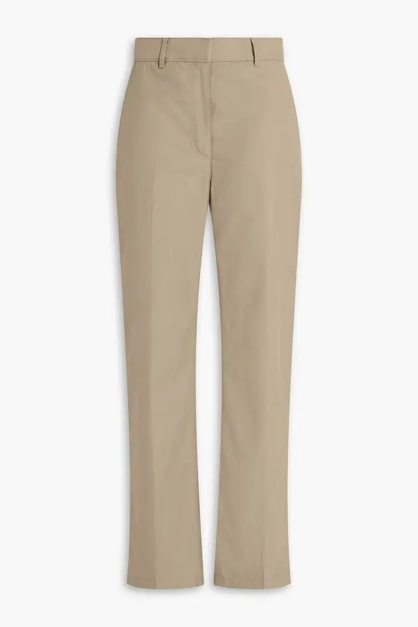Theory Twill Straightleg Pants - Mushroom