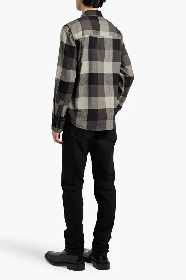 Paige Everett Checked Cottonblend Flannel Shirt