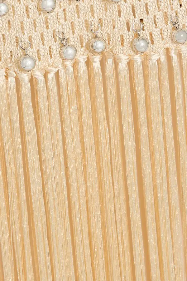 Rabanne Fringed Knitted Maxi Skirt