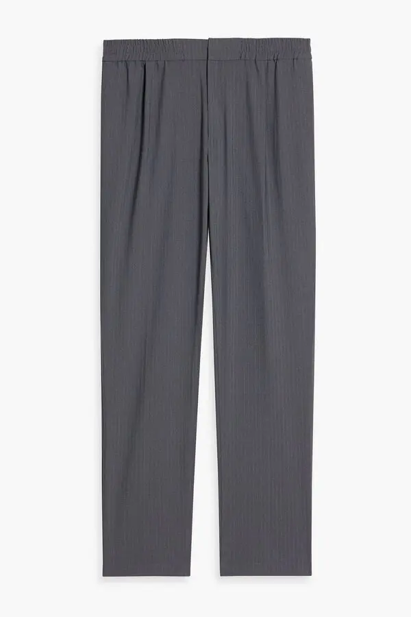 Paige Edmund Herringbone Woven Pants - Dark Gray