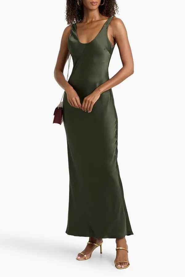 ANINE BING Camille Silkcharmeuse Maxi Dress