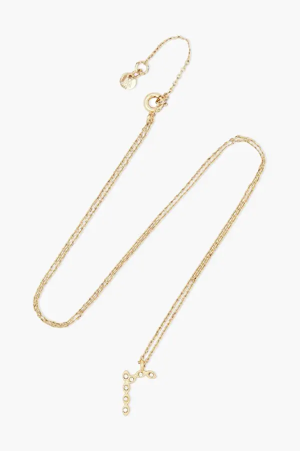 Maje Tone Crystal Necklace - Gold