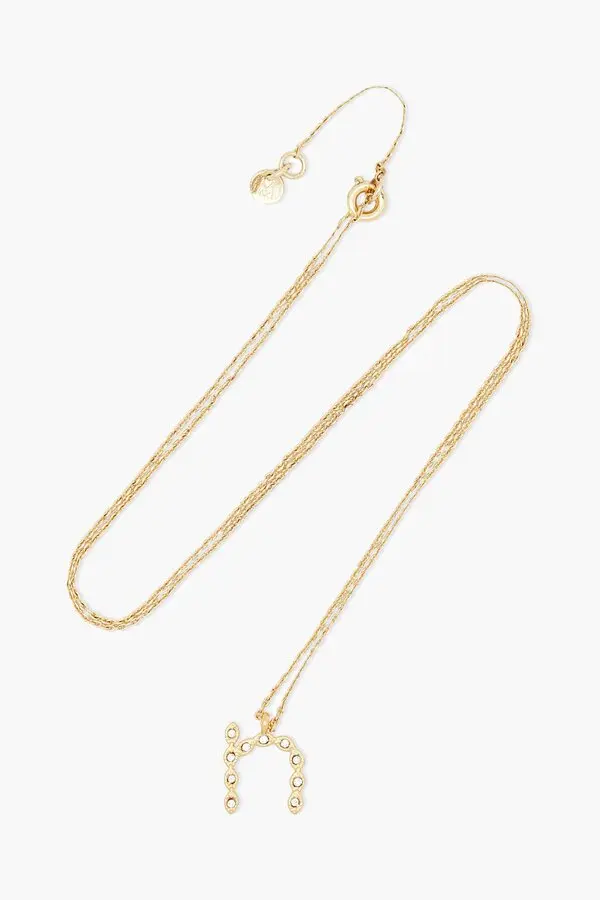 Maje Tone Crystal Necklace - Gold