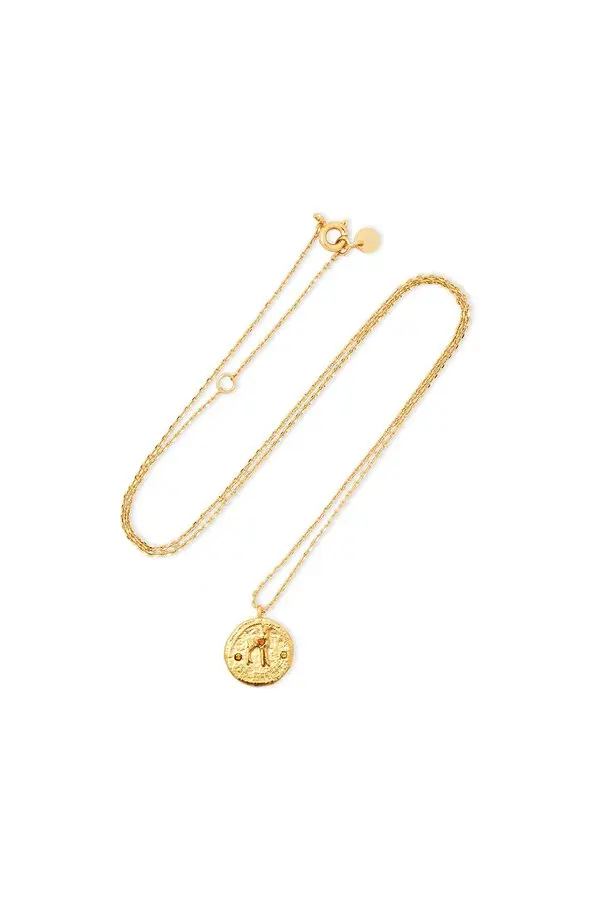 Maje Tone Crystal Necklace - Gold