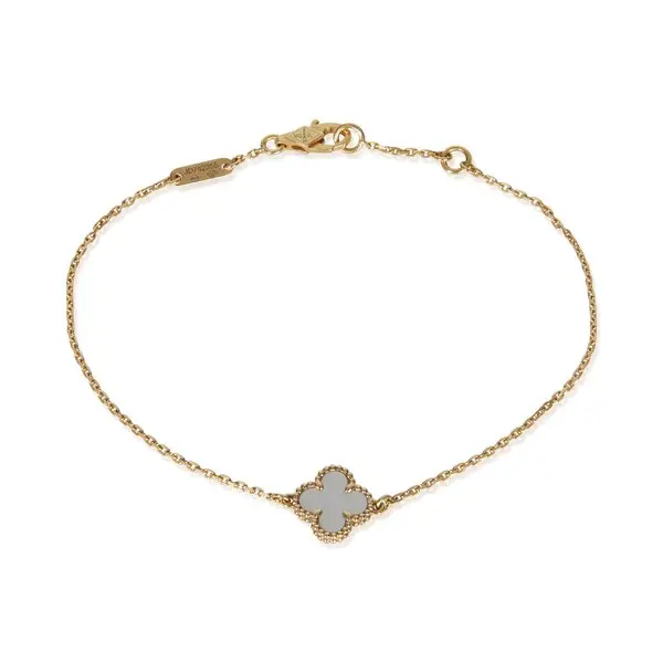 Van Cleef & Arpels Yellow Gold Mother Of Pearl Sweet Bracelet - Yellow_gold