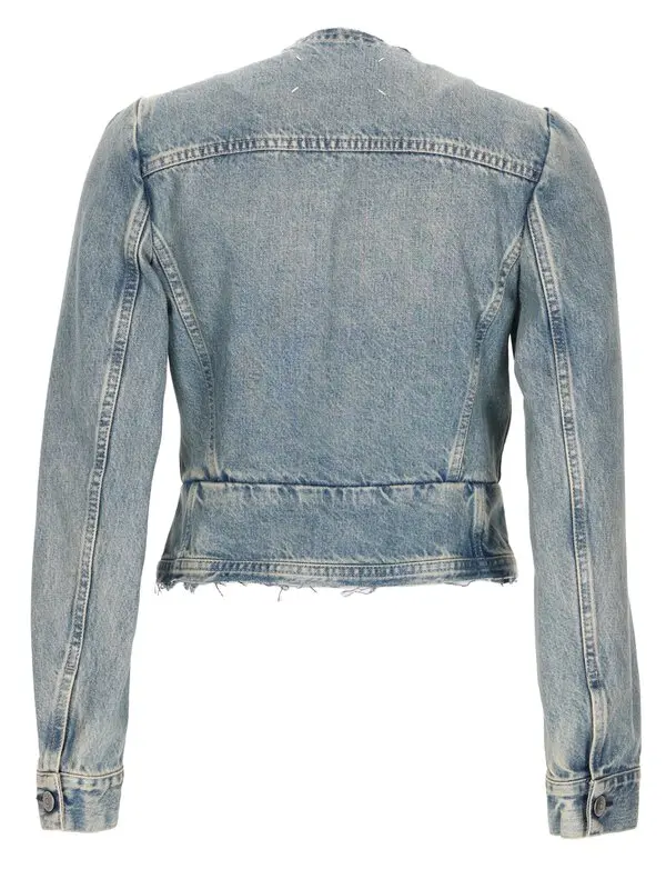 MAISON MARGIELA Jacket With Front Tie Detail - Denim
