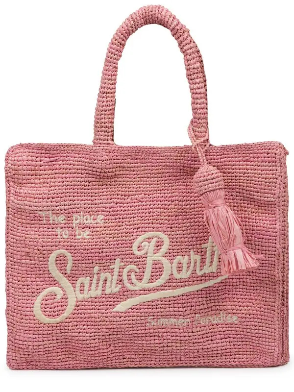 MC2 SAINT BARTH Borsa Colette In Rafia - Pink