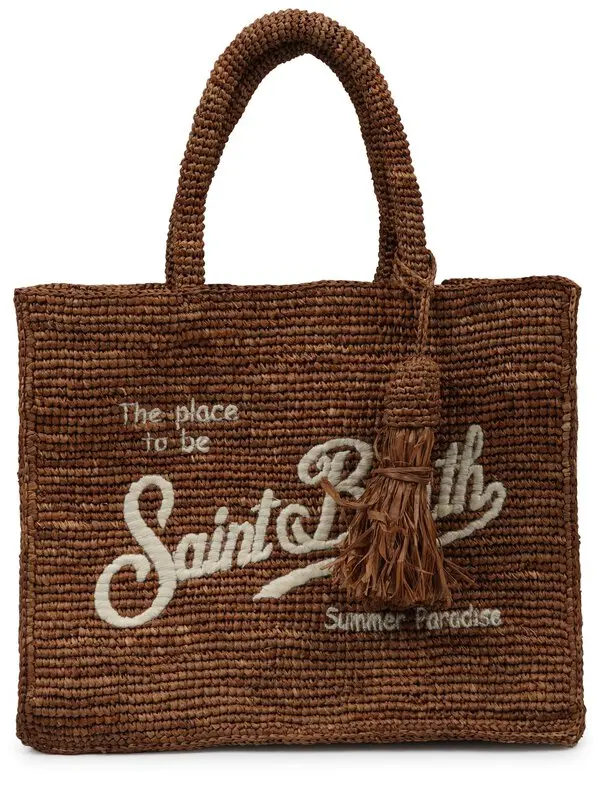 MC2 SAINT BARTH Borsa Colette In Rafia - Brown