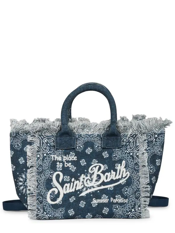 MC2 SAINT BARTH Borsa Colette In Canvas - Blue