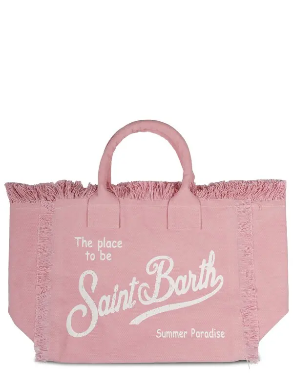MC2 SAINT BARTH Borsa "vanity" Medium In Canvas - Pink