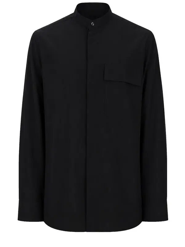 LOW BRAND Camicia In Lyocell - Black