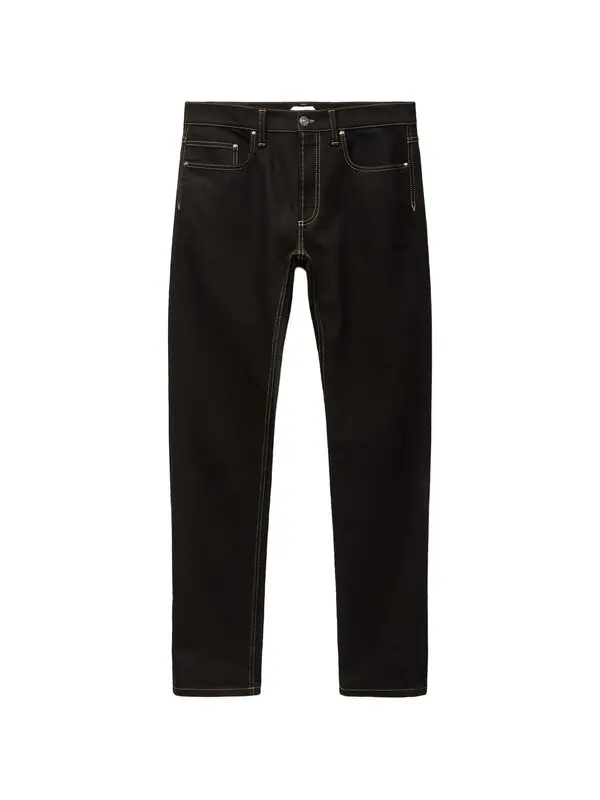 Versace Cotton-elastic Jeans With Medusa Detail - Nero