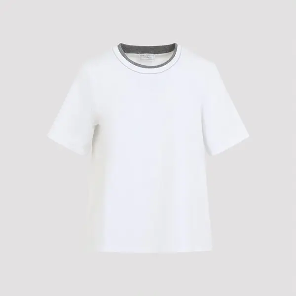 Peserico Cotton T-shirt With Stretch - White