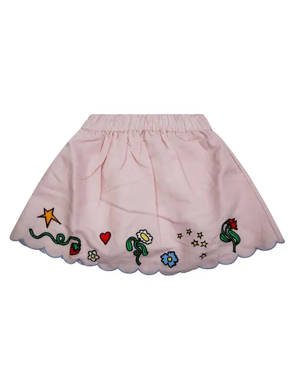 Stella McCartney Embroidered Mini Skirt - Rosa