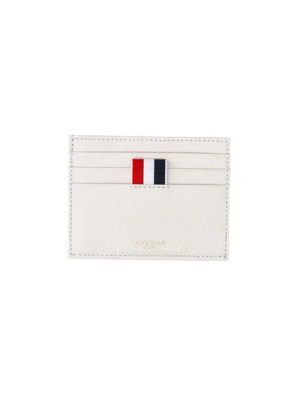 Thom Browne Calf Grain Leather Wallet - White