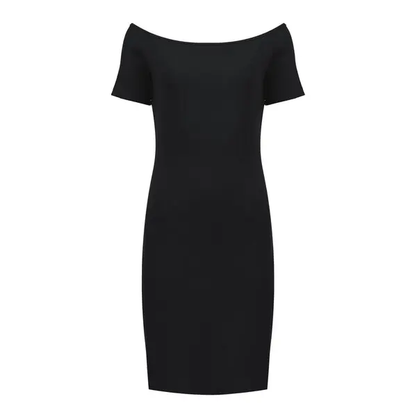 CONQUISTA Off-shoulder Ribbed Dress