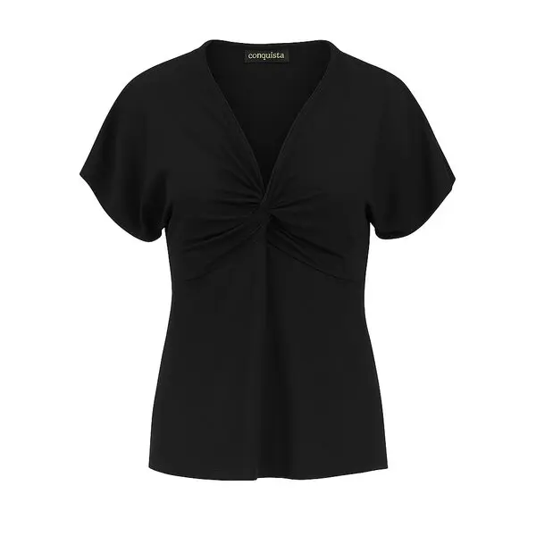CONQUISTA Twist Front Jersey Top