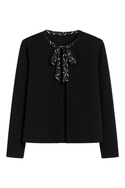 CONQUISTA Cardigan With Pattern Detail