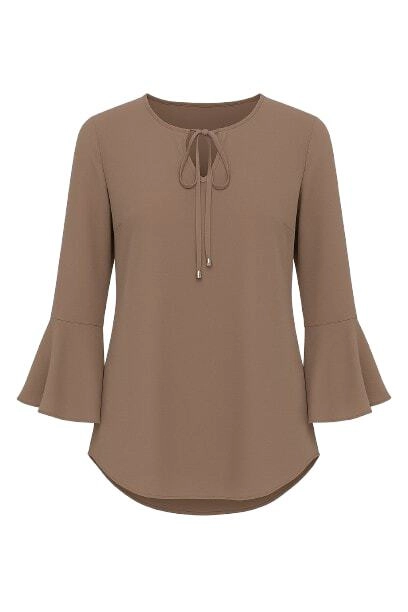 CONQUISTA Iron Flounce Sleeve Top By