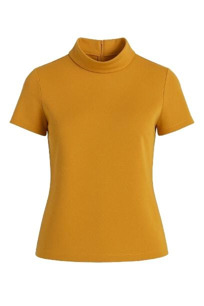 CONQUISTA Short Sleeve Mustard Top - Yellow
