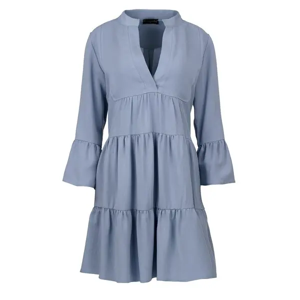 CONQUISTA Sky Loose A Line Dress - Blue