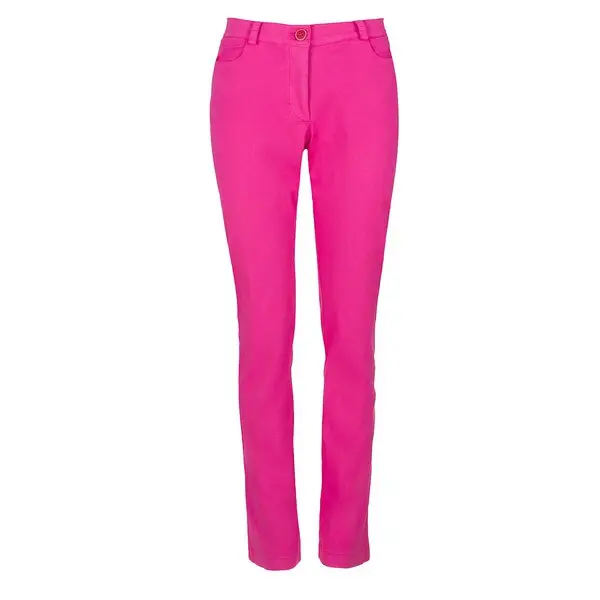 CONQUISTA Fuchsia Tie Dye Long Fitted Pants - Pink
