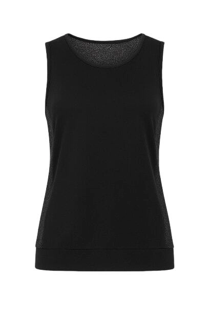 CONQUISTA Sleeveless Sheer Back Top