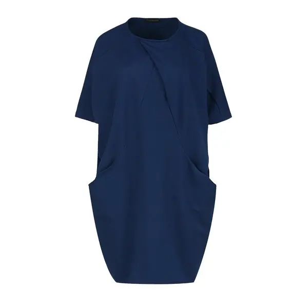 CONQUISTA Punto Di Roma Batwing Dress - Blue