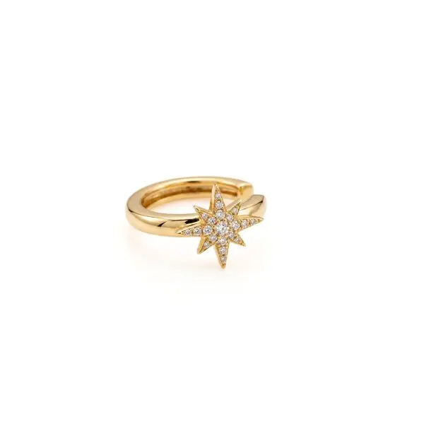 JAREDJAMIN Astra Star Pavé Ear Cuff - Gold