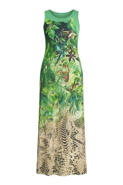 CONQUISTA Safari Print Maxi Dress