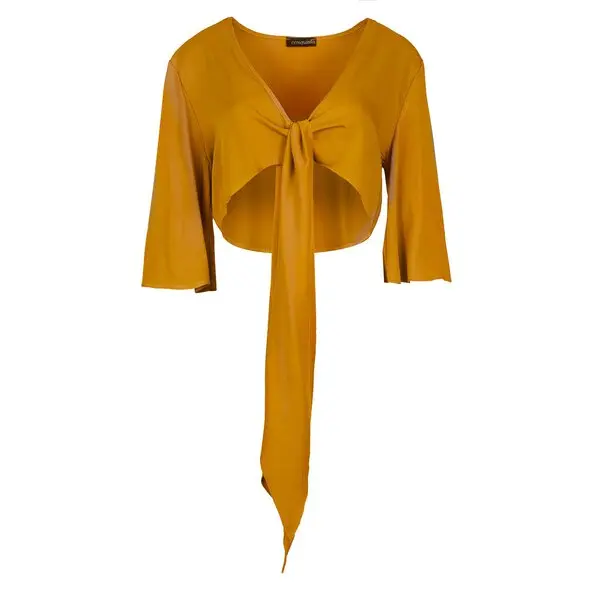 CONQUISTA Mustard Bolero Top